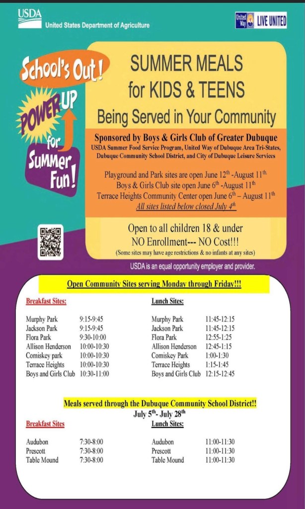 Summer Meal Program for Kids And Teens – Dubuque In Pursuit News