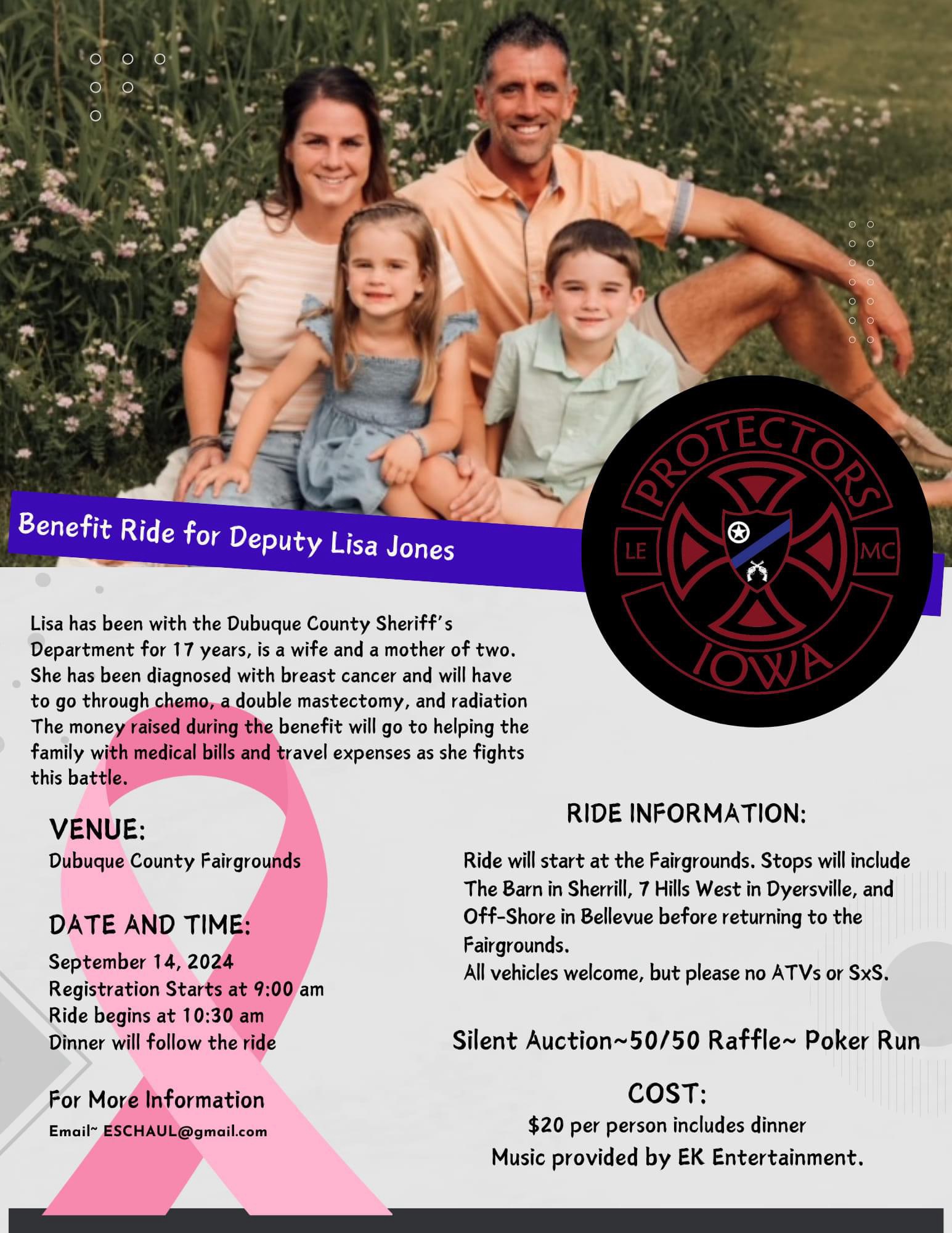 Benefit Ride For Deputy Lisa Jones – Dubuque In Pursuit News