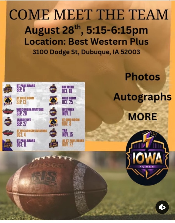 Want to Meet 🤝 the Iowa Power Football Team 🏈 and Coaches? – Dubuque In ...