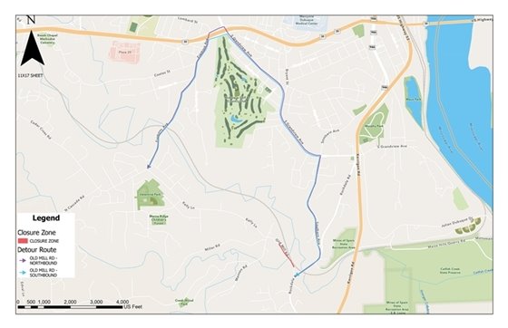 Long-Term Closure of Old Mill Rd. Between Manson Rd. and Catfish Creek ...